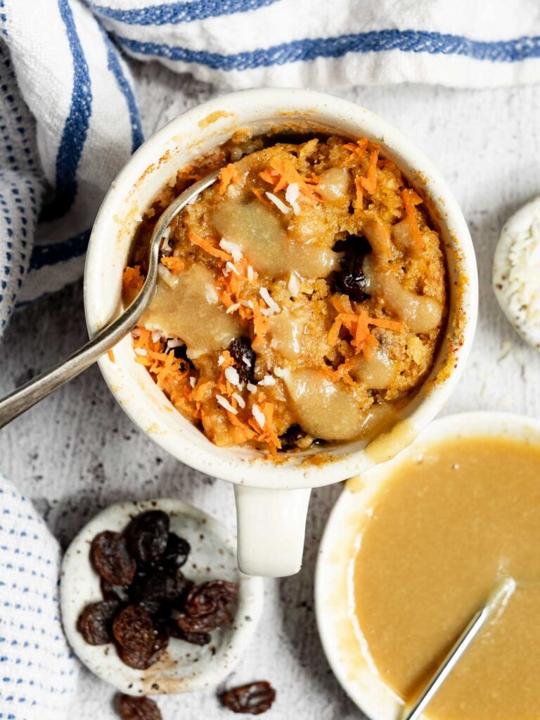 5-Minute Carrot Cake Mug Cake - Eat Fresh Glow