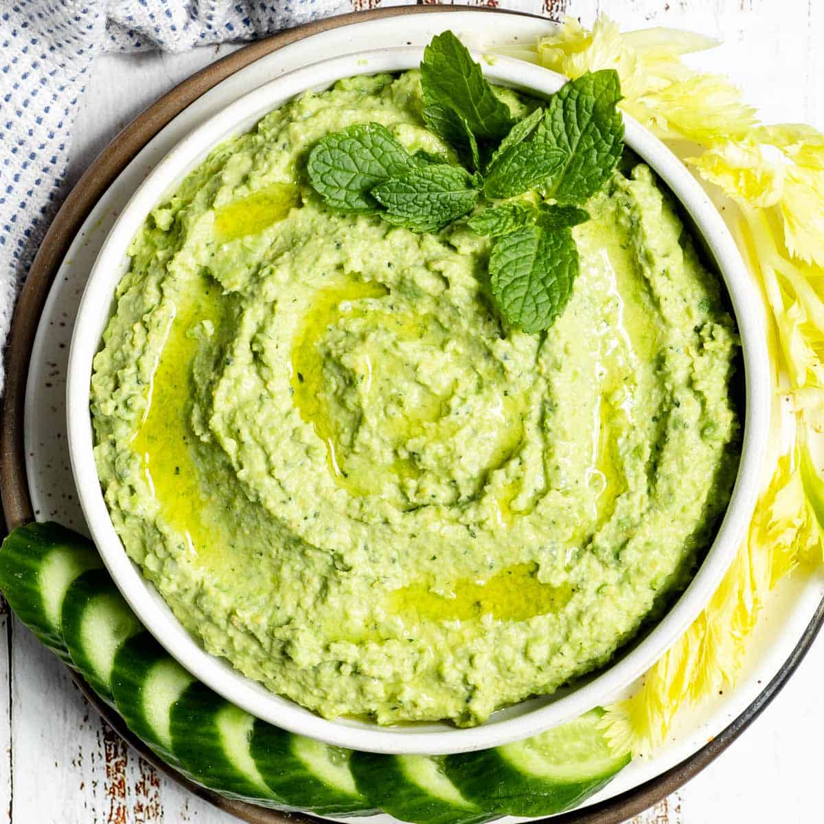 Easy Green Pea Hummus With Mint - Eat Fresh Glow