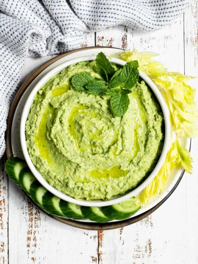 Easy Green Pea Hummus With Mint - Eat Fresh Glow
