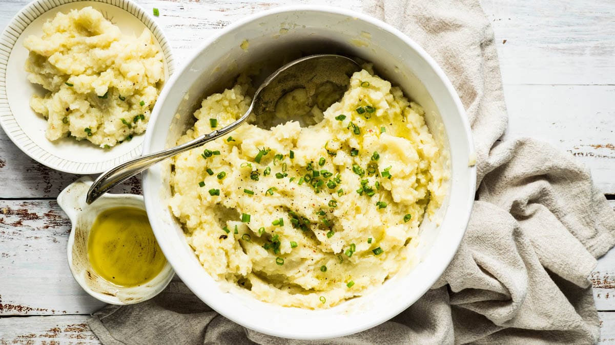 Homemade Garlic Mashed Potatoes (Dairy Free) - Eat Fresh Glow